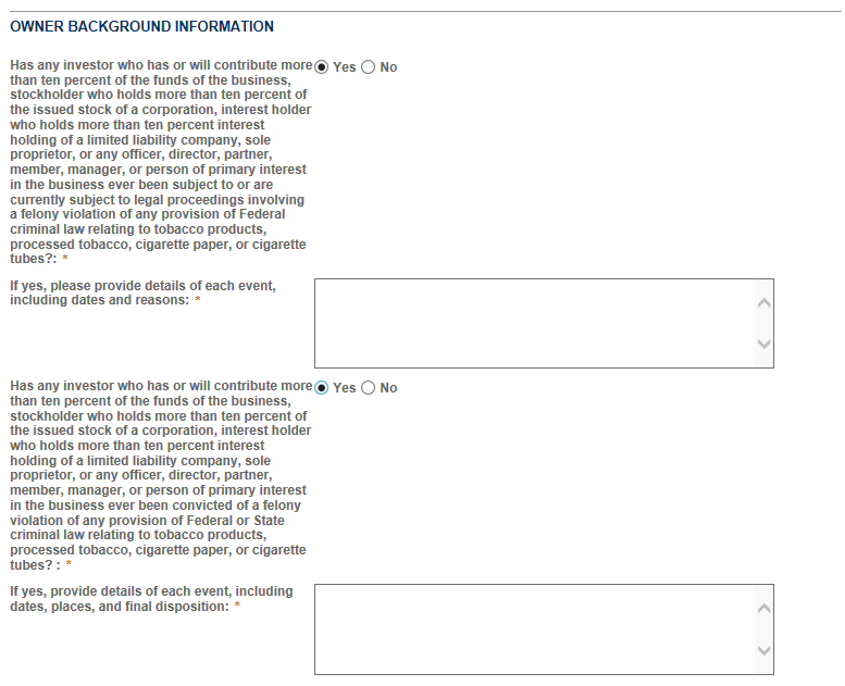 TTBGov - TTB | Permits Online | Preview the Importer of Tobacco ...
