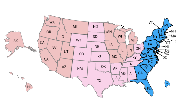 Tax Audit Division Office Map | TTB: Alcohol and Tobacco Tax and Trade ...