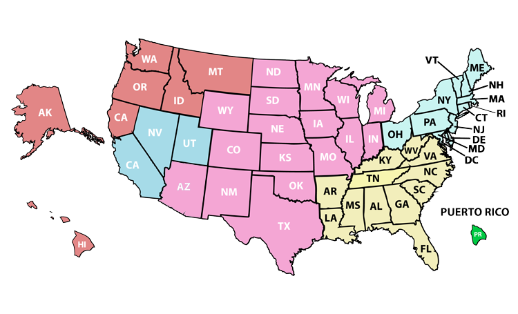 Trade Investigations Division District Map | TTB: Alcohol and Tobacco ...